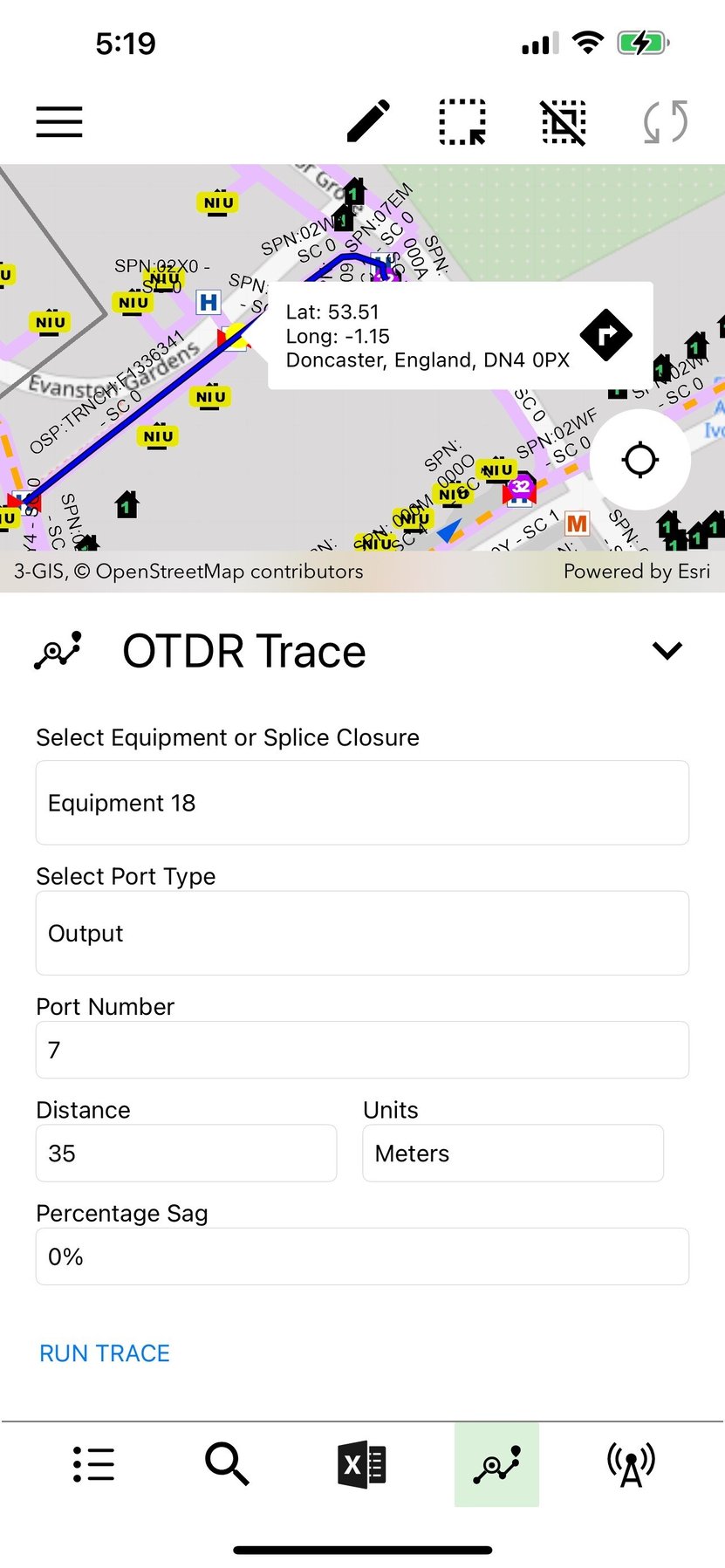 Using 3-GIS | Web and Mobile to find a fault location